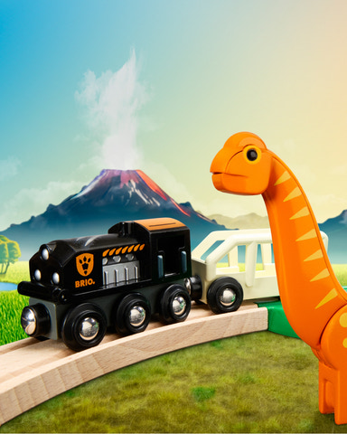 Dinosaur Cirkel togsæt - FSC® - Pixizoo.dk